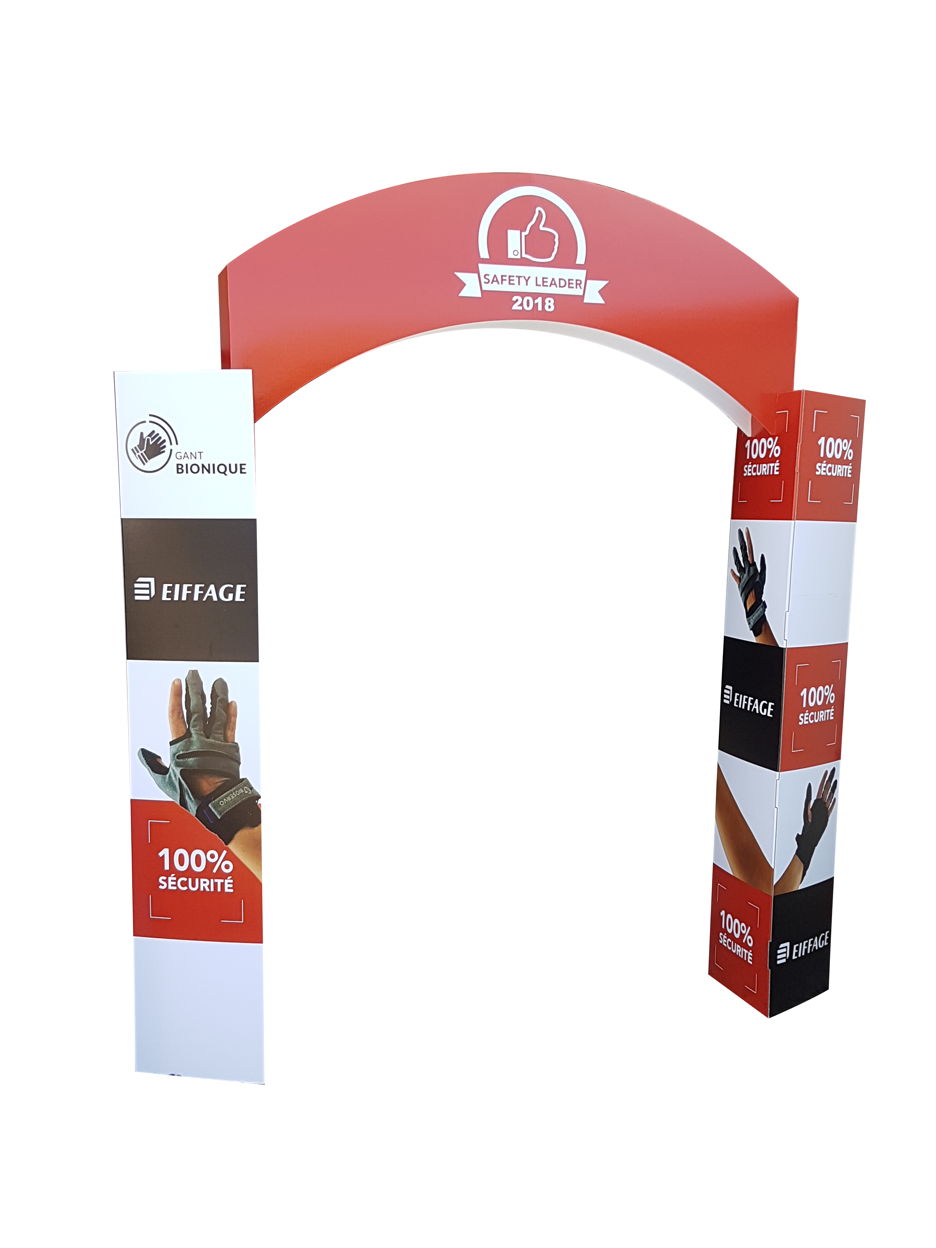 PLV de type Arche Publicitaire pour sol, PLV Sol